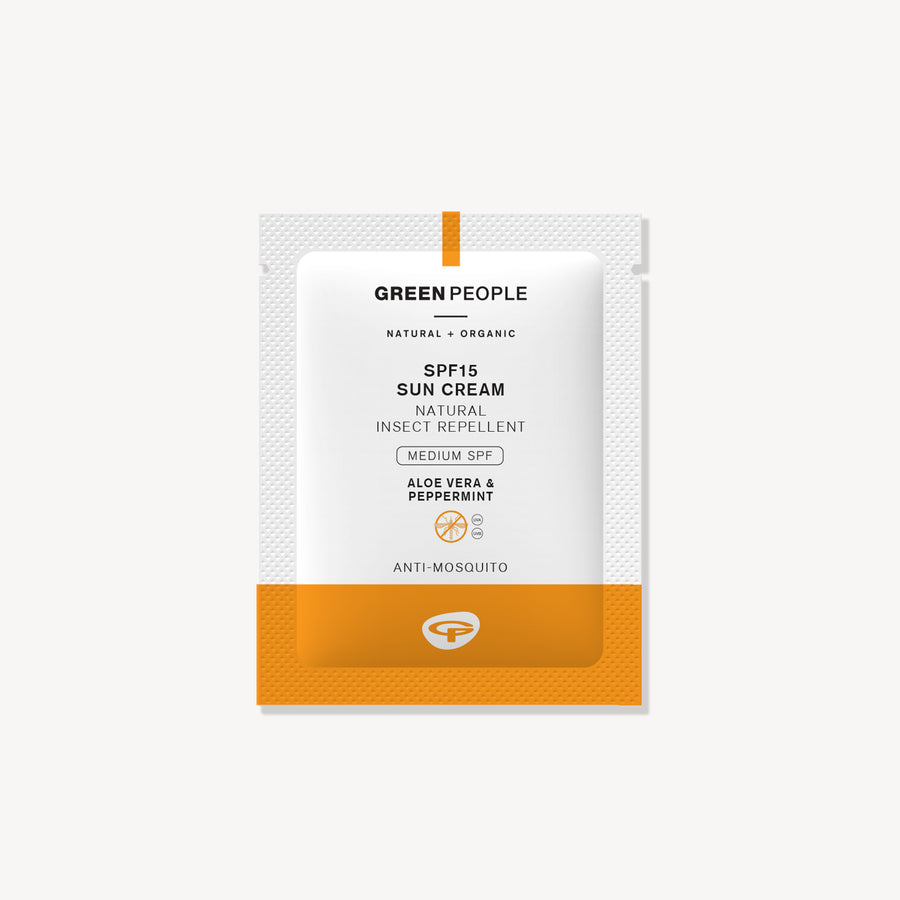 SPF15 Sun Cream with Natural Insect Repellent Sachet 3ml – Green People